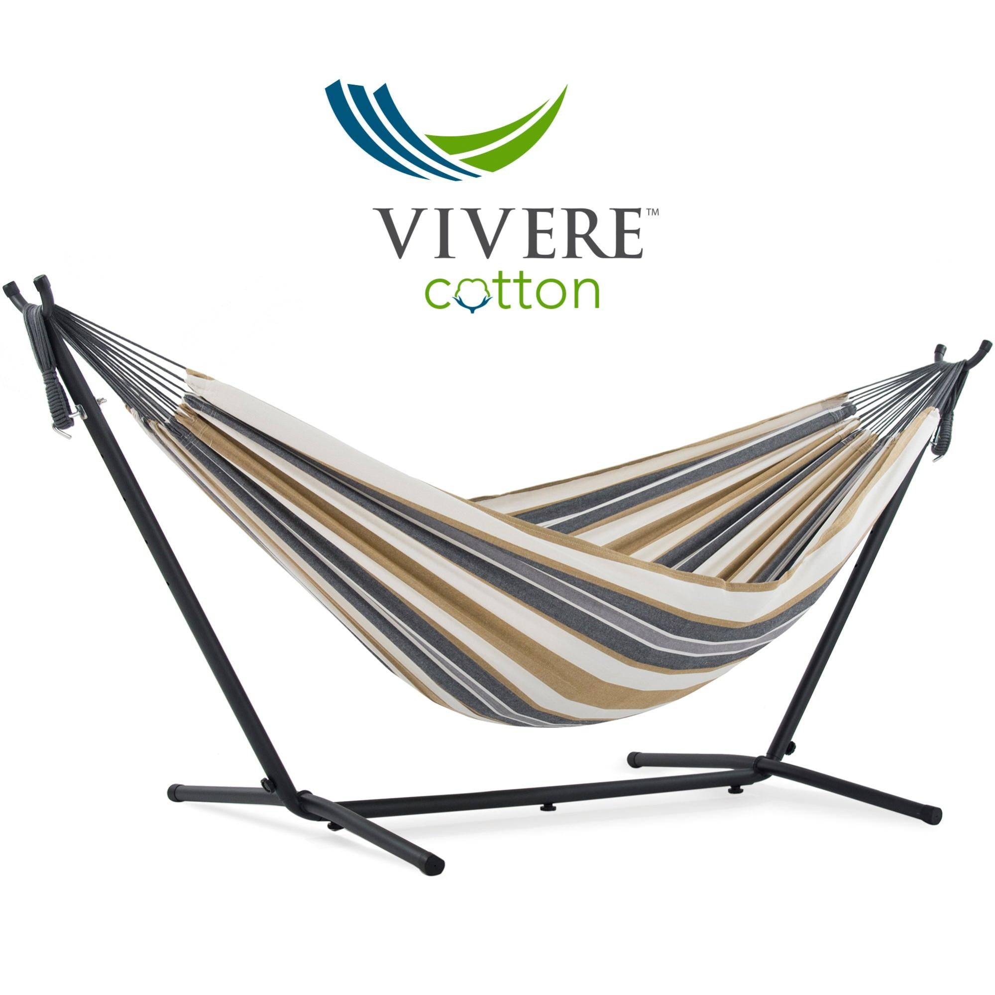 VIVERE AMACA DOPPIA IN COTONE CON SUPPORTO (250 CM) - DESERT MOON ...