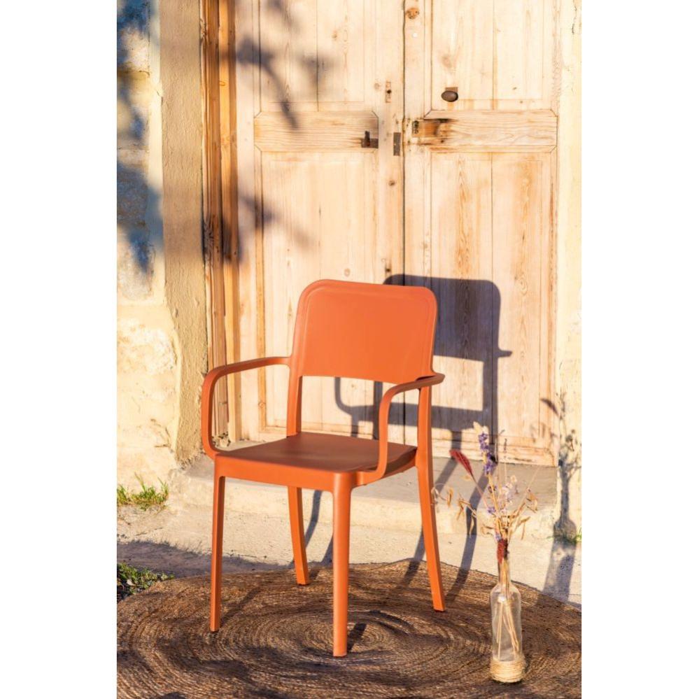 Lot de 4 Chaises PALOMA Terracotta - CEZARE | Leroy Merlin