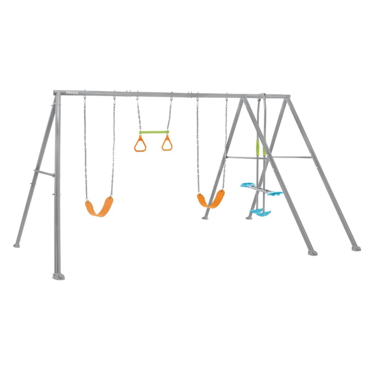 Intex 44131 - Altalena Swing Set Grigia, Due Seggiolini, Dondolo e ...