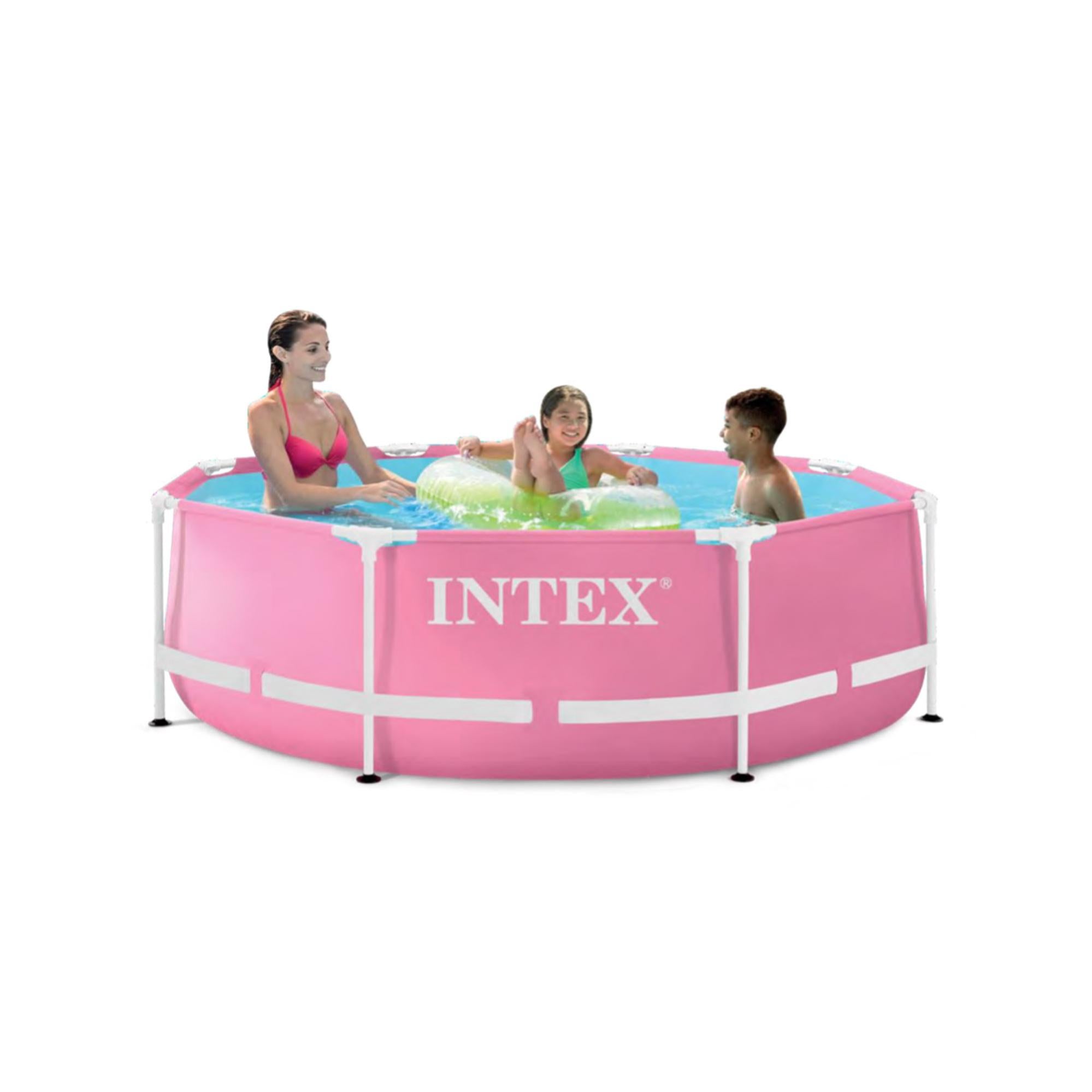 Intex 28290NP - Piscina Metal Frame Rotonda Rosa, 244x76 cm | Leroy Merlin