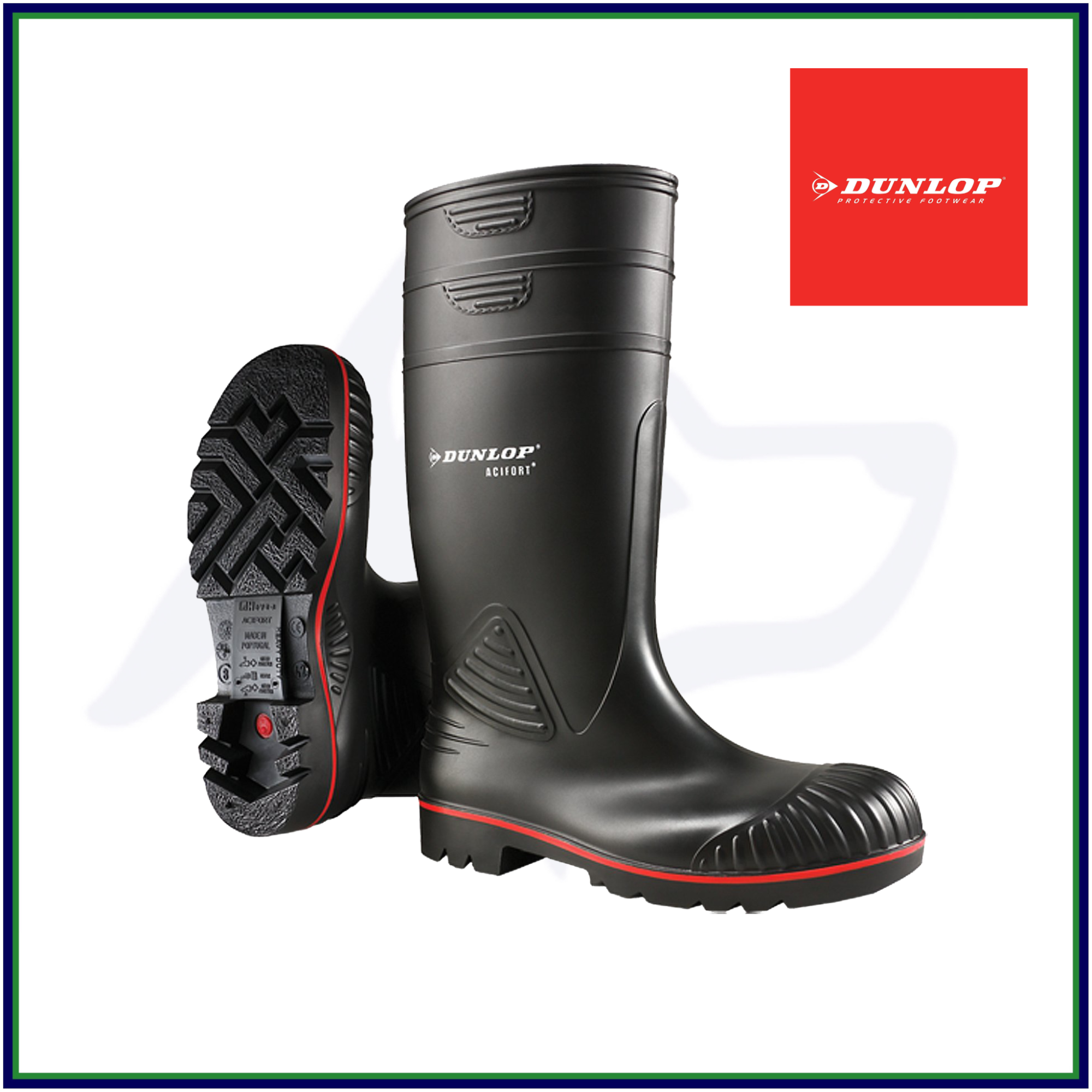 STIVALI DA LAVORO IN GOMMA DUNLOP A442031 S5 SRA PVC DA UOMO ...