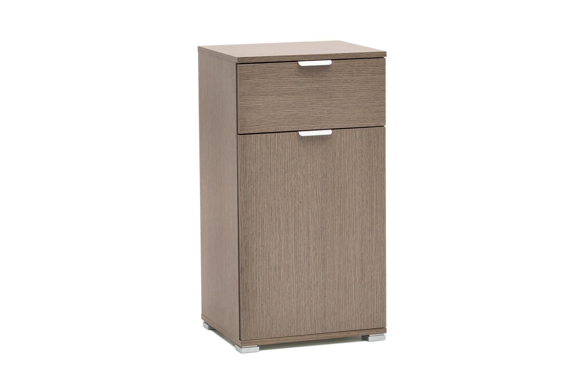 Mueble bajo una puerta más cajón en roble gris premontado A45 AL85 F38 ...