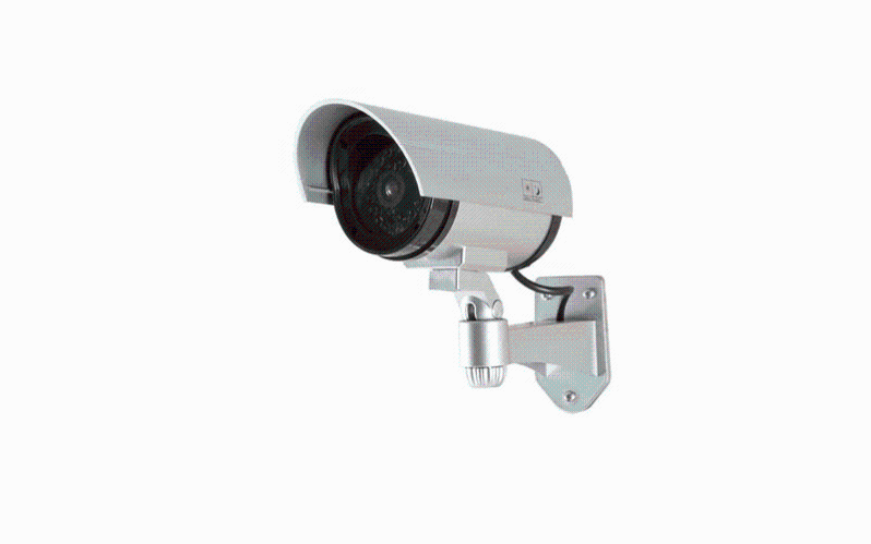 CAMERA FACTICE EXTERIEURE ALU BLANC POUR ALARME PROTECTION SECURITE ...