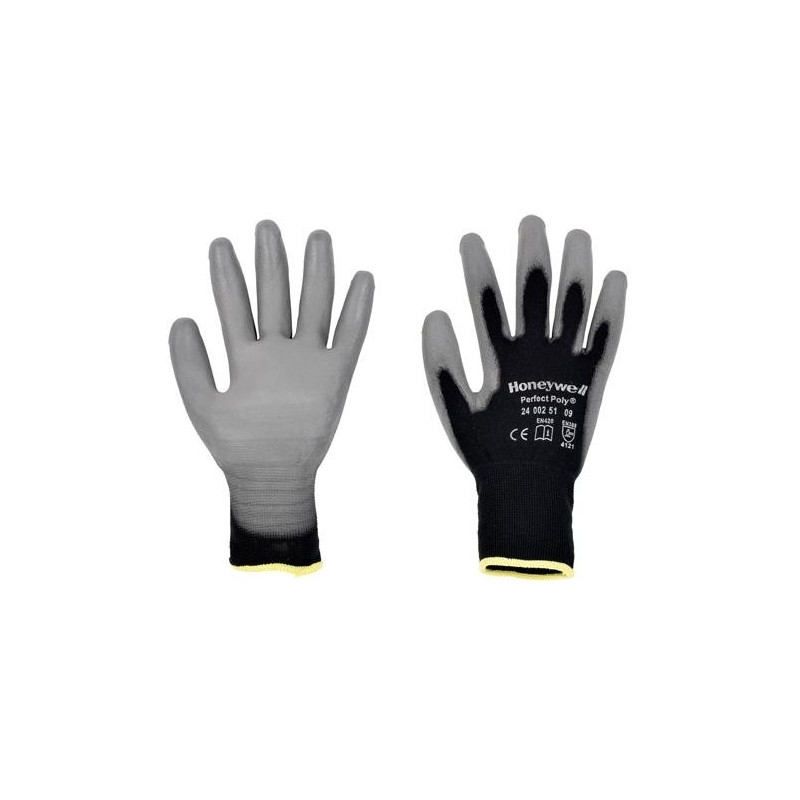 Gant polyamide enduit PU Perfect poly gris noir | Leroy Merlin