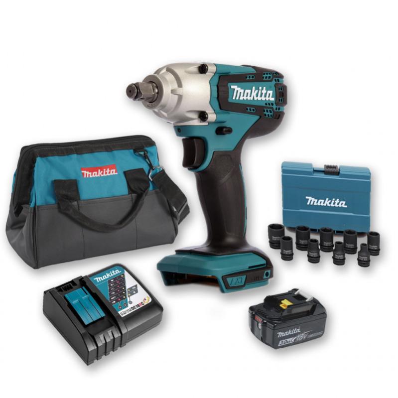 Boulonneuse à chocs 18V 190Nm 1/2" DTW190 avec 1 batterie 3Ah + Coffret ...