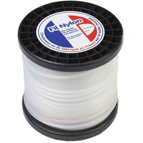 Fil nylon 3,3 mm x 45 m rond, blanc, bobine | Leroy Merlin