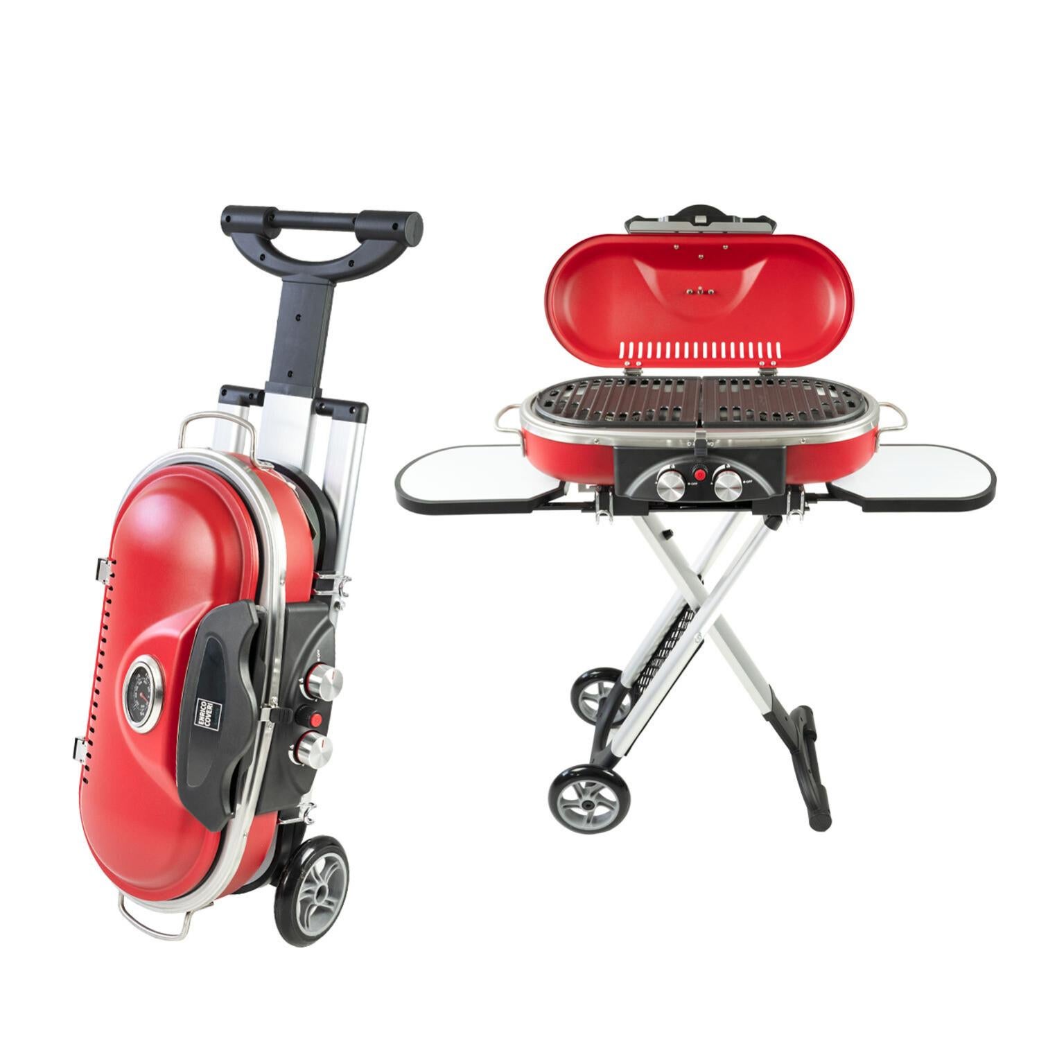 BARBECUE A GAS TROLLEY COVERI ROSSO | Leroy Merlin