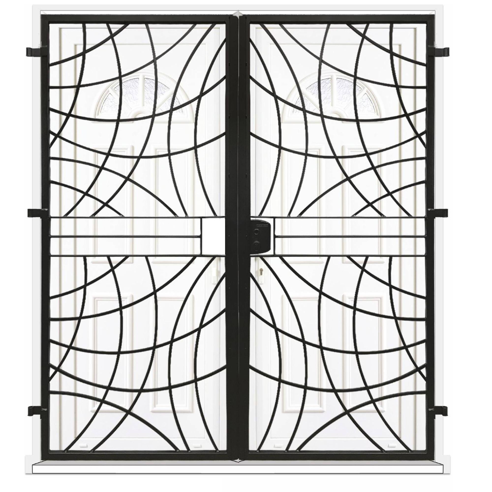 Grille porte Arcade -2 vantaux pour encadrure H=220 cm x L=120 cm (côte ...