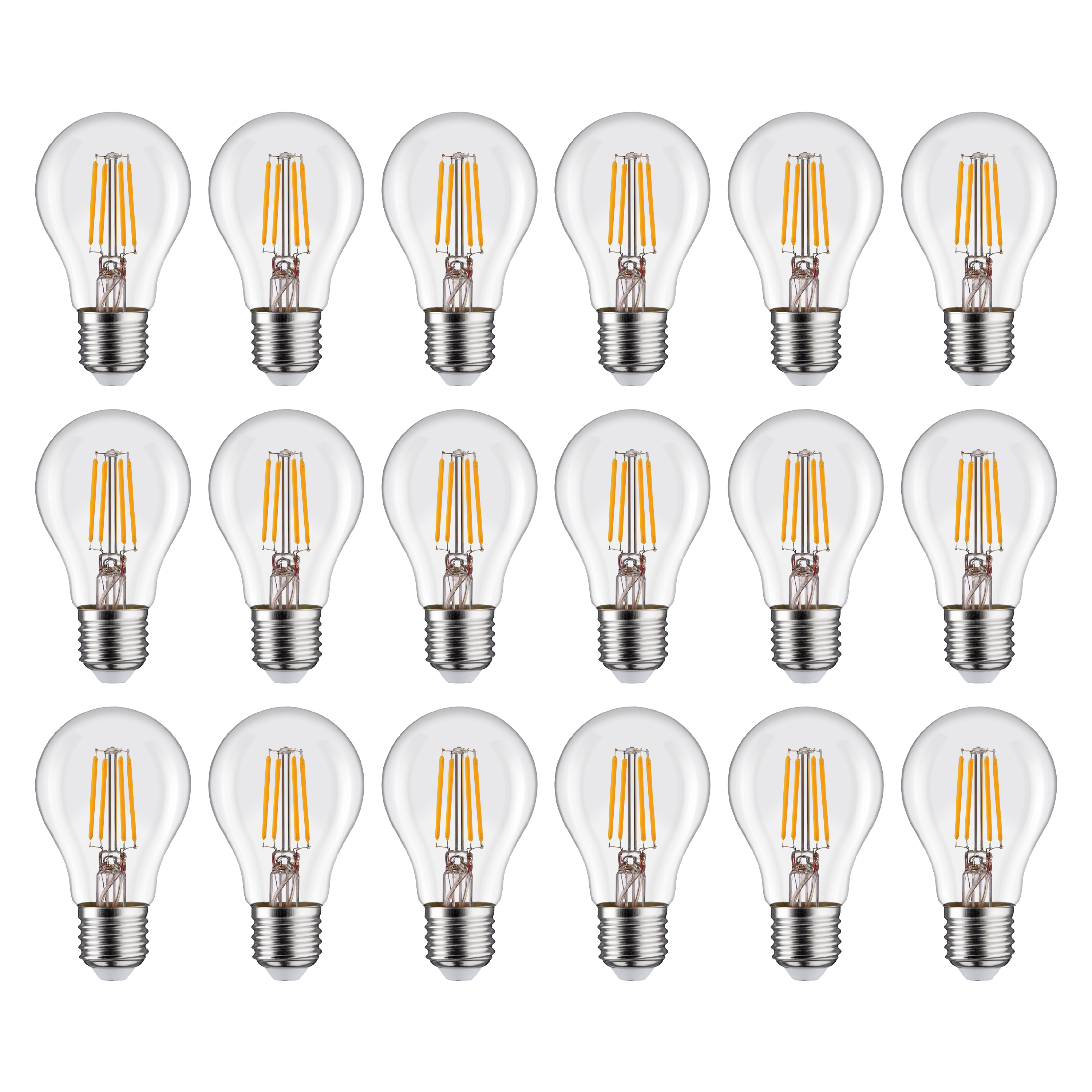 LEXMAN - Lot de 18 Ampoules LED à filament - E27 - 806LM - 5,9W équivalent 60W - Ø 60 mm - 2700K ...