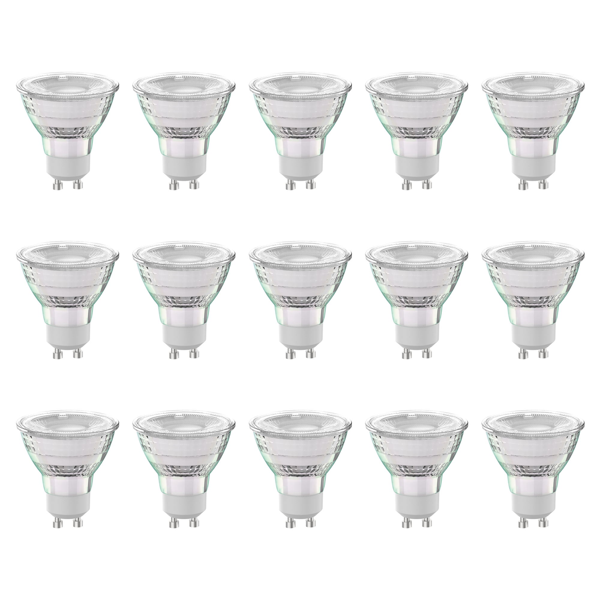 LEXMAN - Set di 15 lampadine LED GU10 - 850LM - 7,4W equivalenti 86W ...
