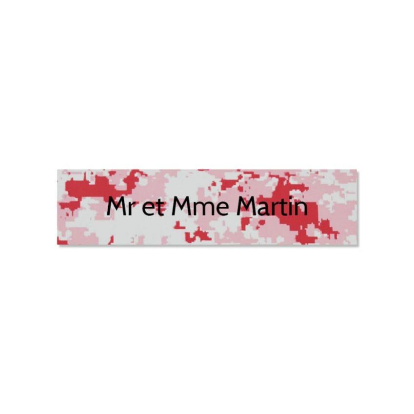 Plaque adhésive interphone ou sonnette 60 mm x 15 mm gravure ...