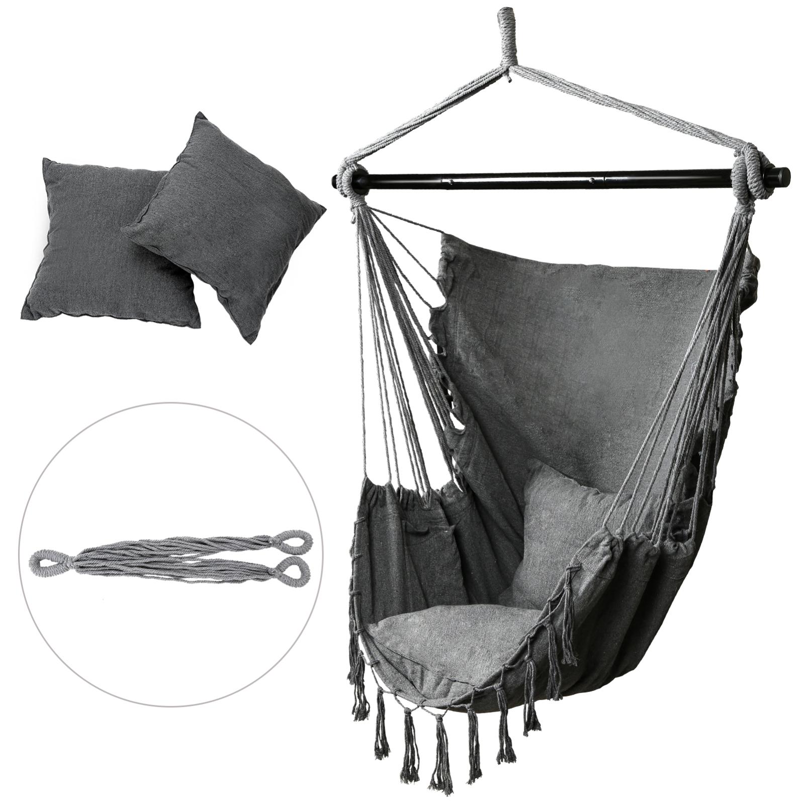 Fauteuil hamac Hamac siège hamac Camping avec 2 coussins Relax chaise ...