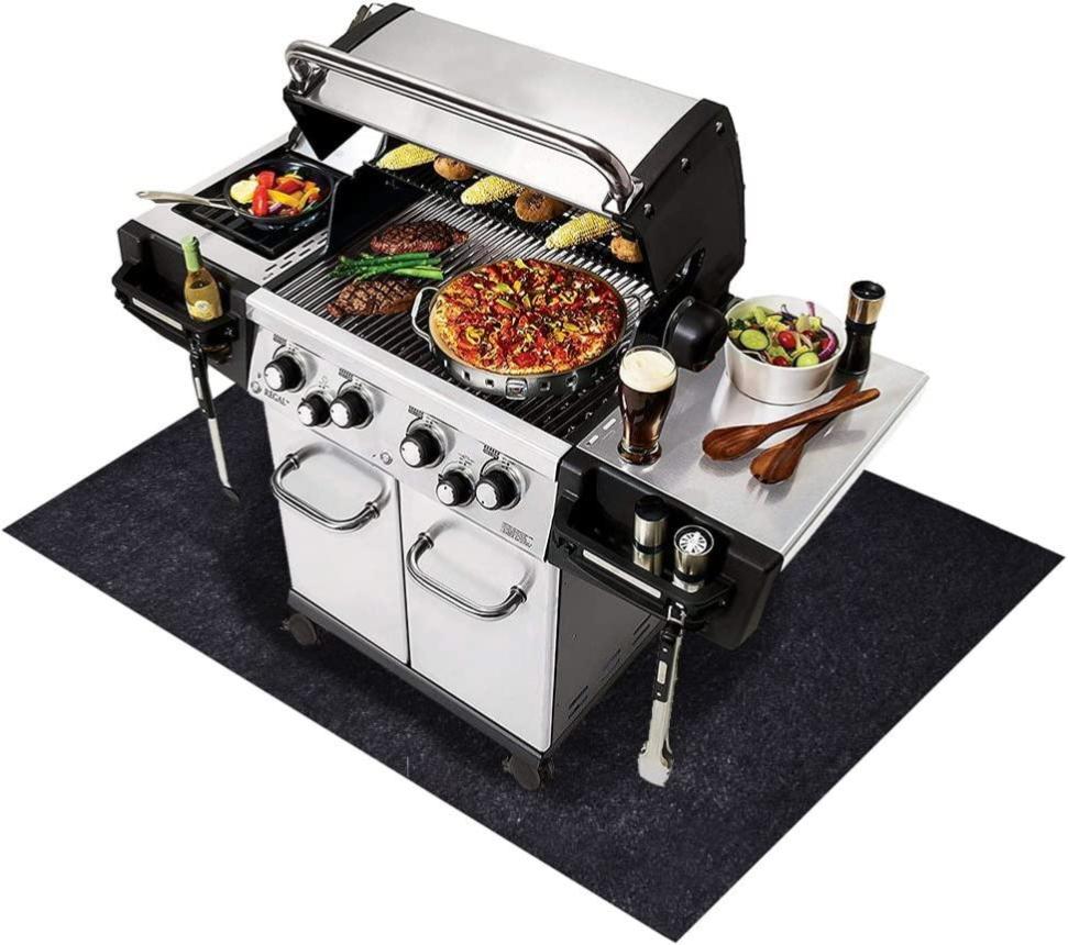 Tapis de protection sous barbecue - 80 x 120 cm - protection carrelage ...