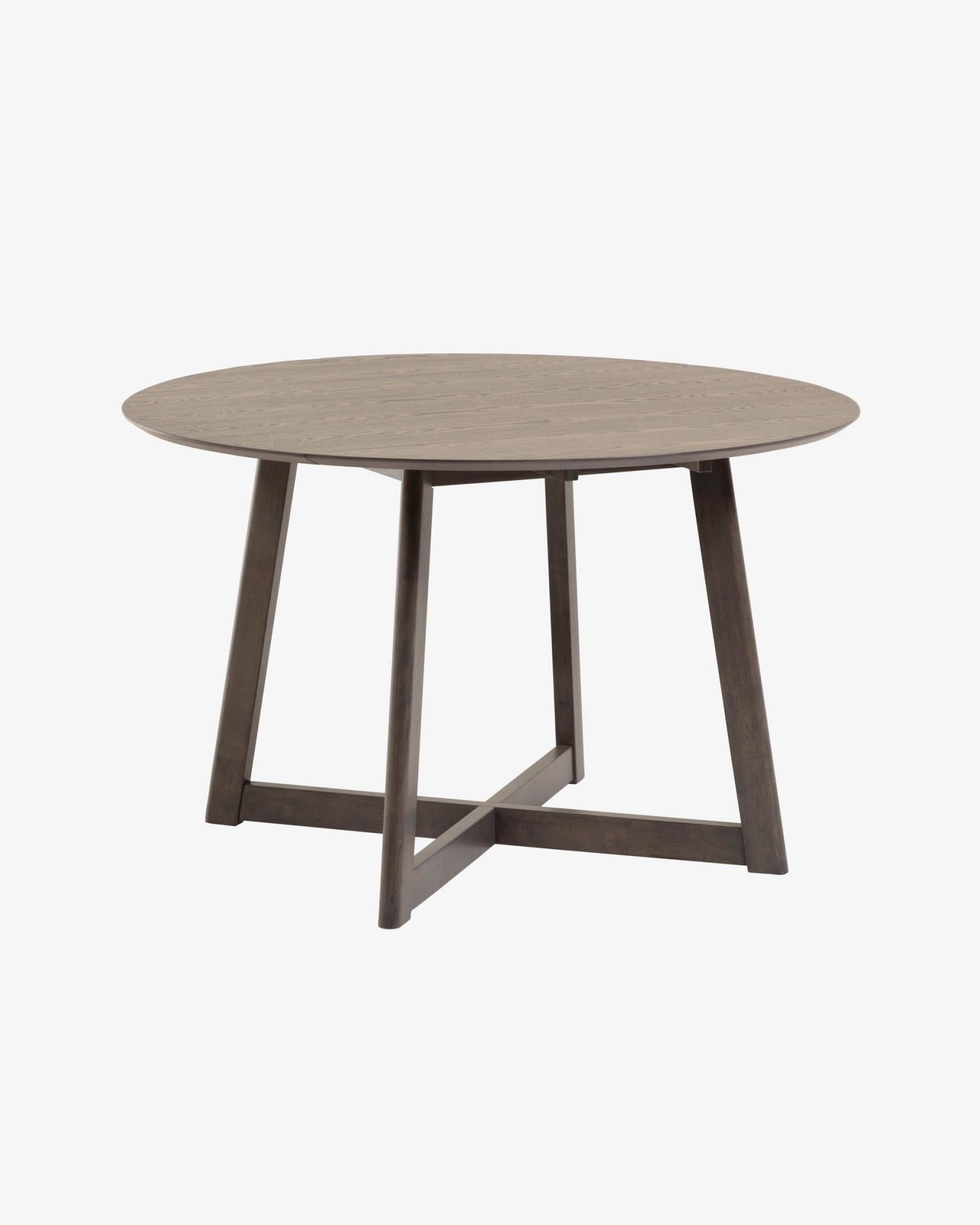Table extensible ronde coloris naturel en contreplaqué de frêne et bois ...