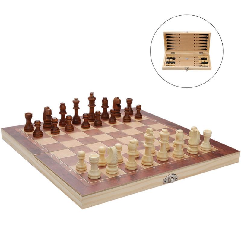 Gioco di scacchi gioco di scacchi pieghevole fatto a mano scacchi da ...