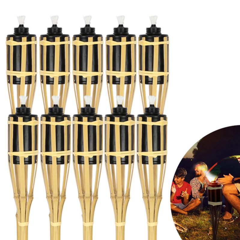 Torcia da giardino per uso esterno Set di 40 Torcia in bambù con ...