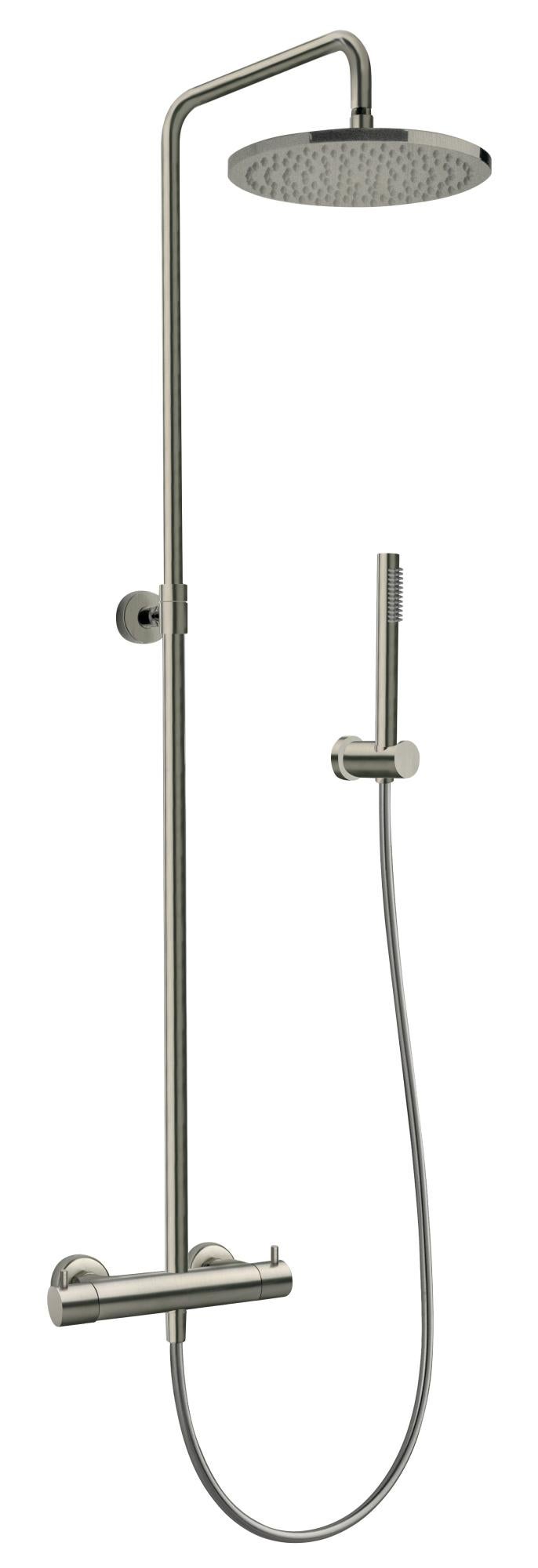 Colonne de douche thermostatique COX PVD 100 % métal PVD Gris Acier ...