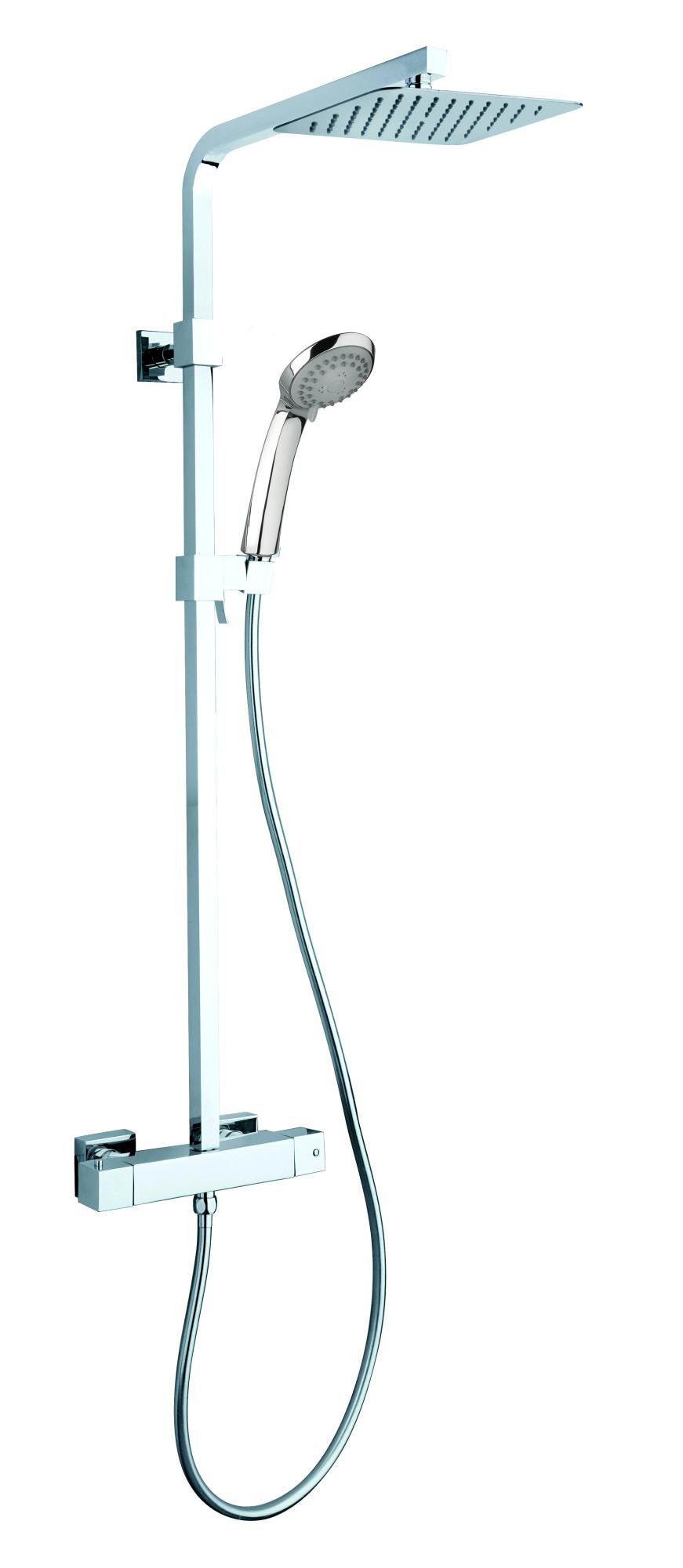 Colonne de douche Tank - 200X x 200 - chrome 3 jets | Leroy Merlin