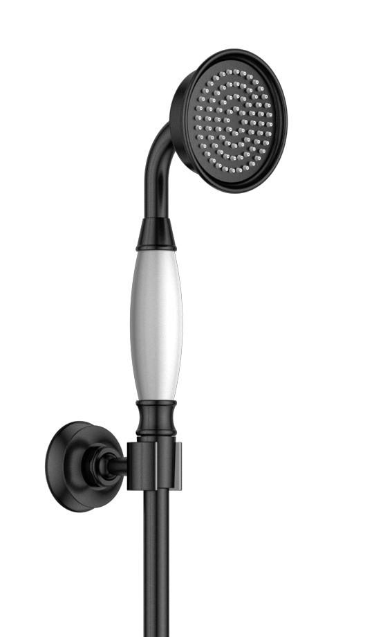 Mini kit - Ensemble sur douche mural rétro Lady’s 1 jet Epoxy Noir Mat ...