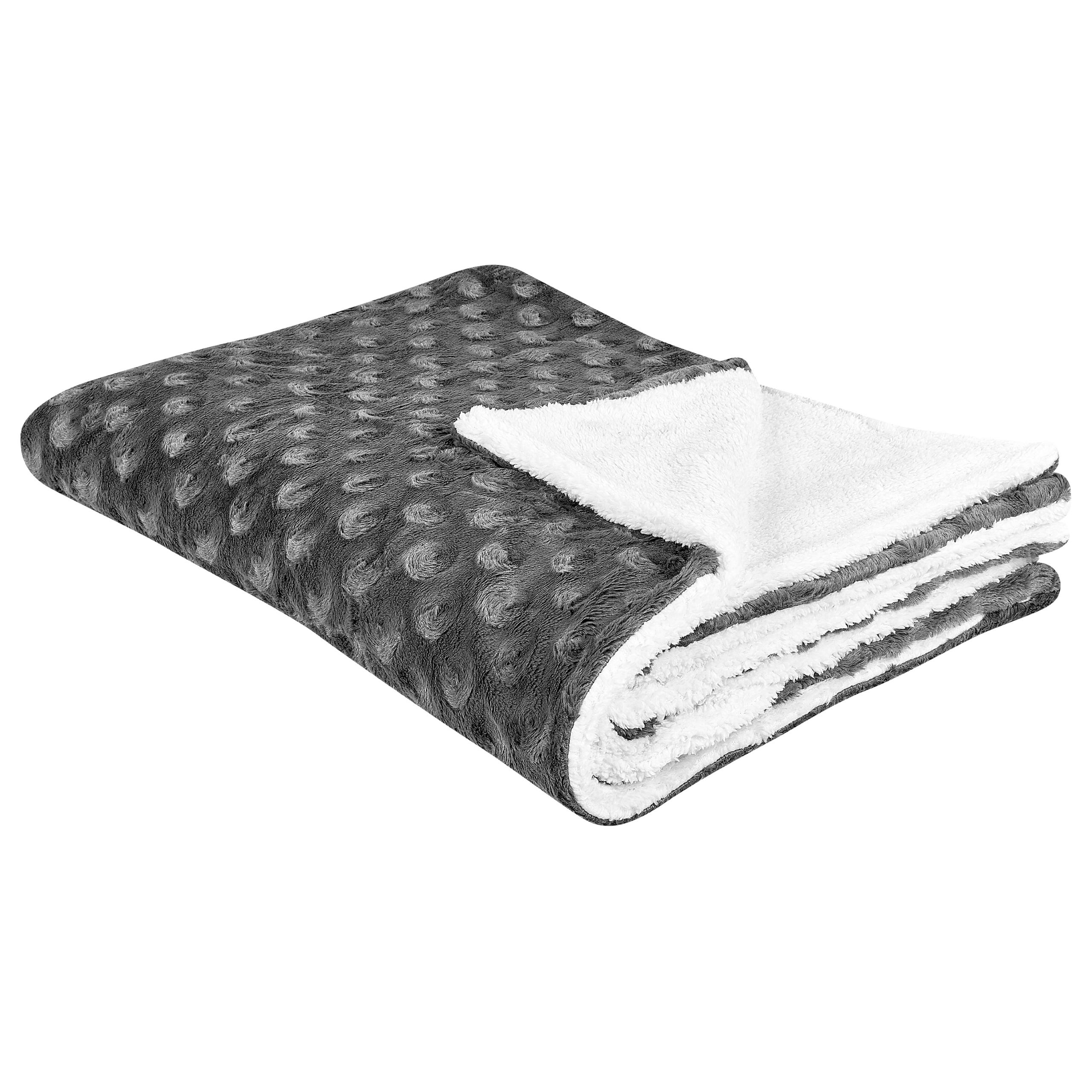 Beliani Couvre Lit 150 X 200 Cm Gris Kandilli Leroy Merlin