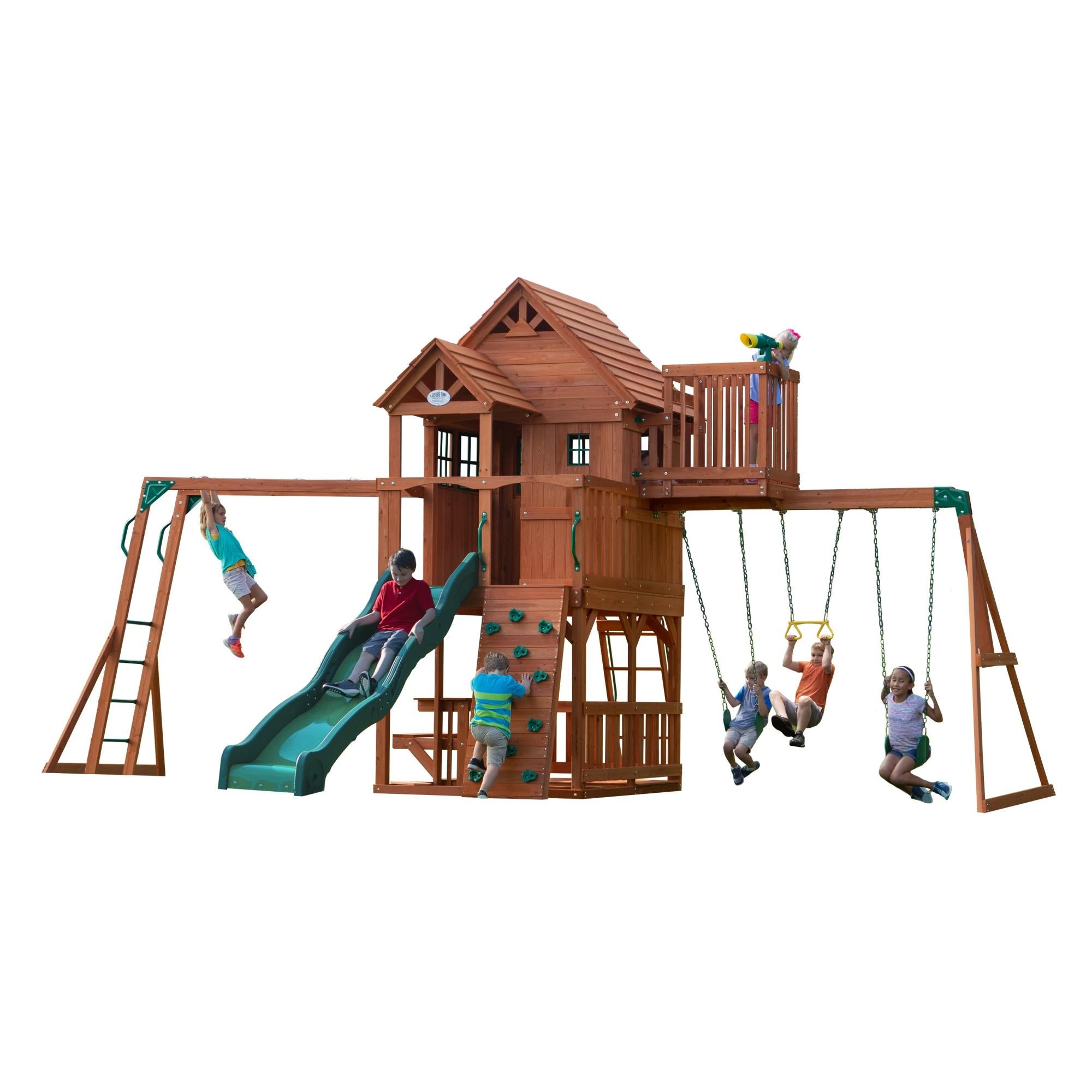 Backyard Discovery Skyfort II Parco giochi completa | Incl altalene ...