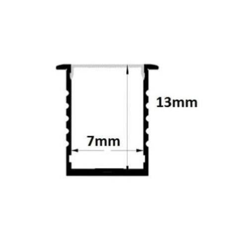 Profilé Aluminium pour Bandeau LED - Cache Blanc Opaque - Unité / 2 m ...
