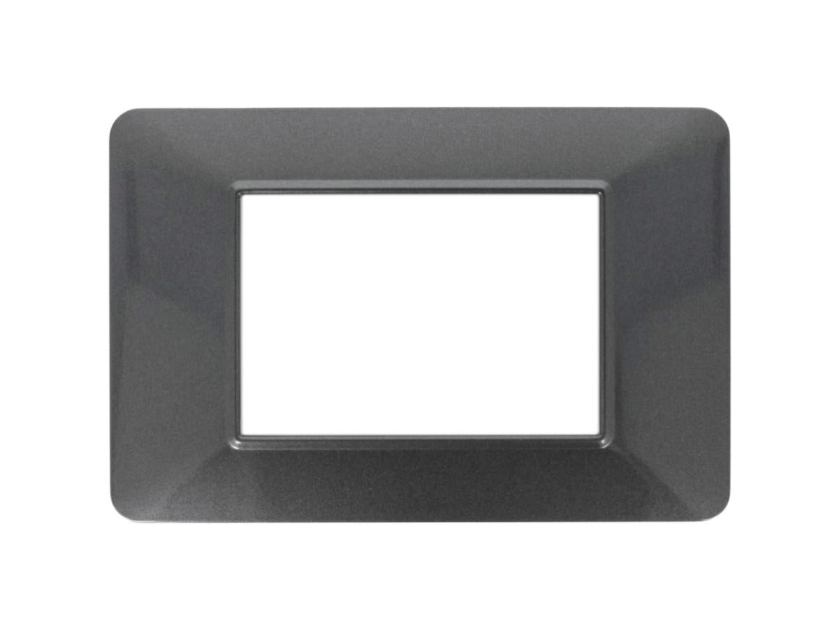 SANDASDON Placca Basic 3M Acciao Scuro Compatibile Con Vimar Plana ...