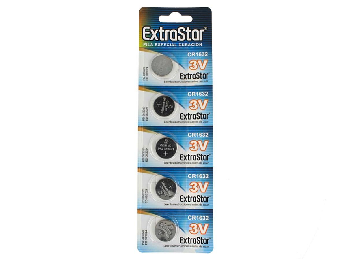Pila Batteria A Bottone Extrastar CR1632 3V Confezione Da 5 Pile ...