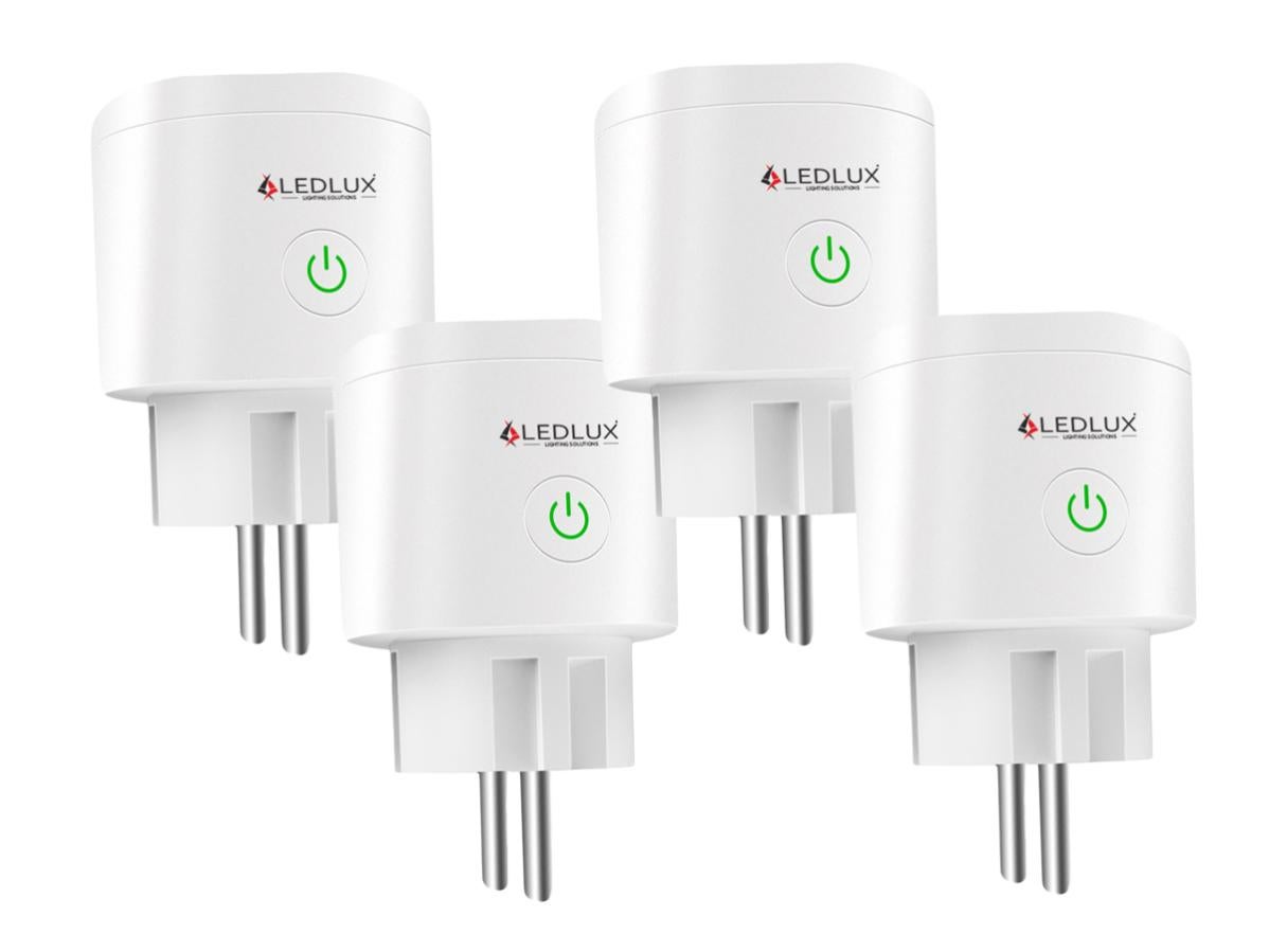 4 pièces Smart Socket WiFi Schuko Schuko Spina EU 220V 16A Timer Consommation Surveillance ...