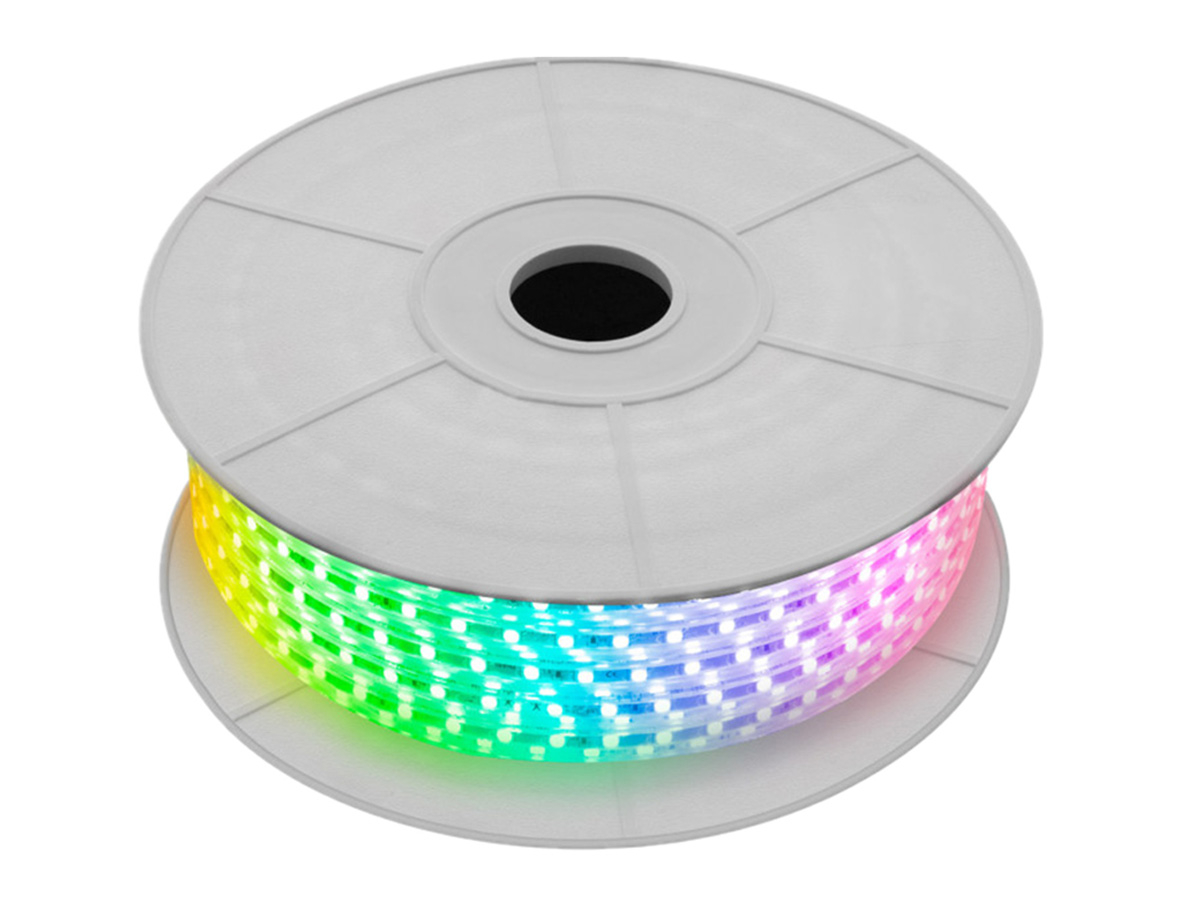 Bobina 100M Striscia Led 220V RGB IP65 Passo 10mm 9W/M Tagliabile 100cm ...