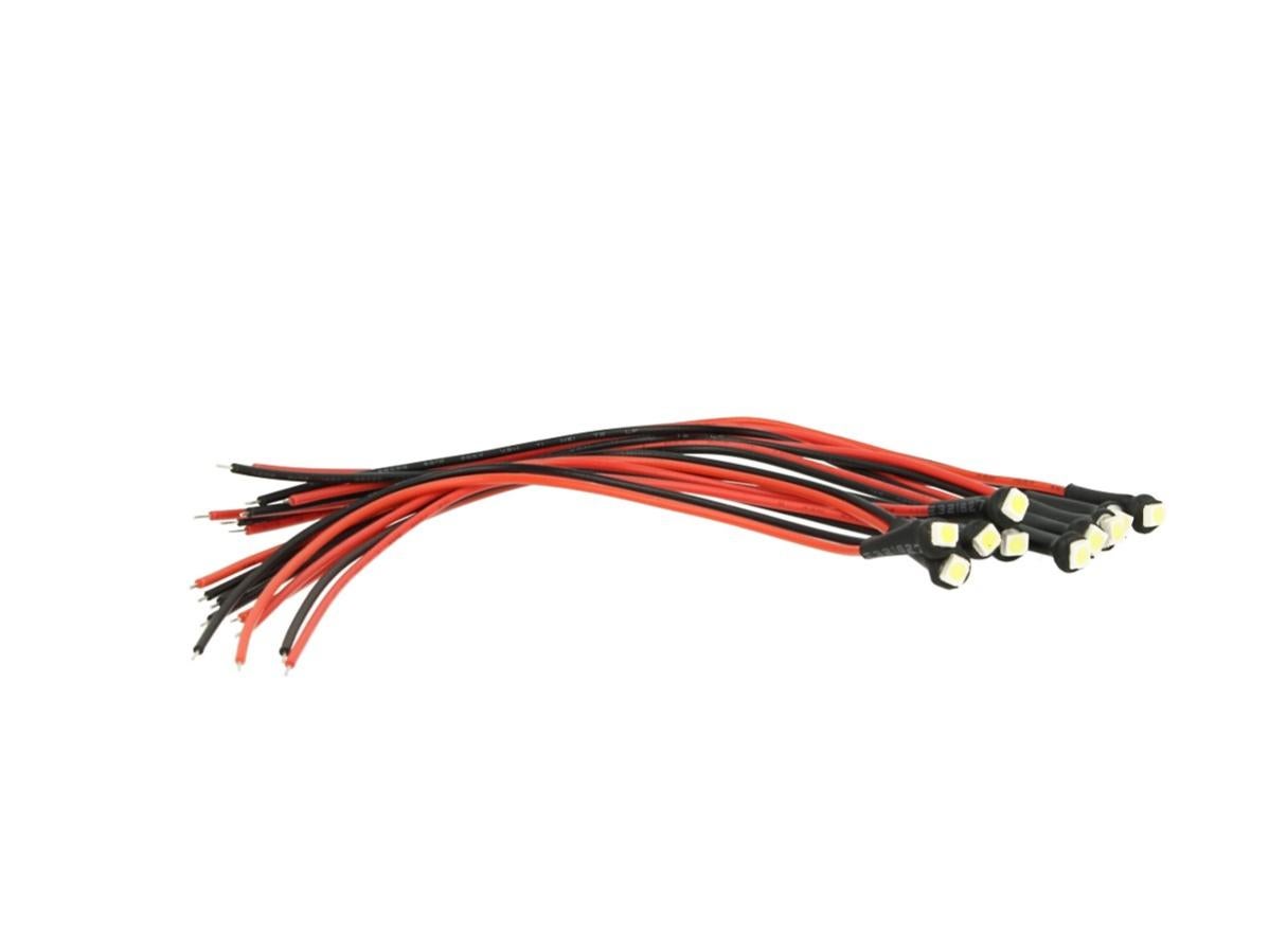 10 Pezzi Micro Mini Lampada Led Con Filo 6V Smd 3528 Colore Bianco Luci ...