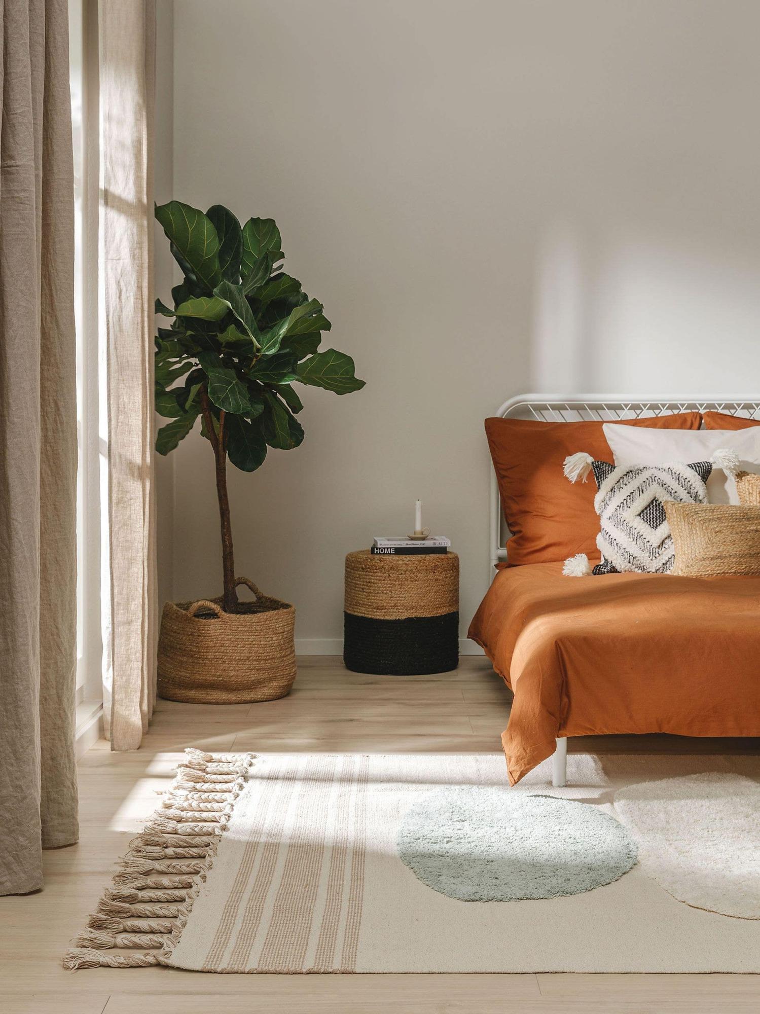 BENUTA - Tapis en coton bleu 200x300 cm | Leroy Merlin