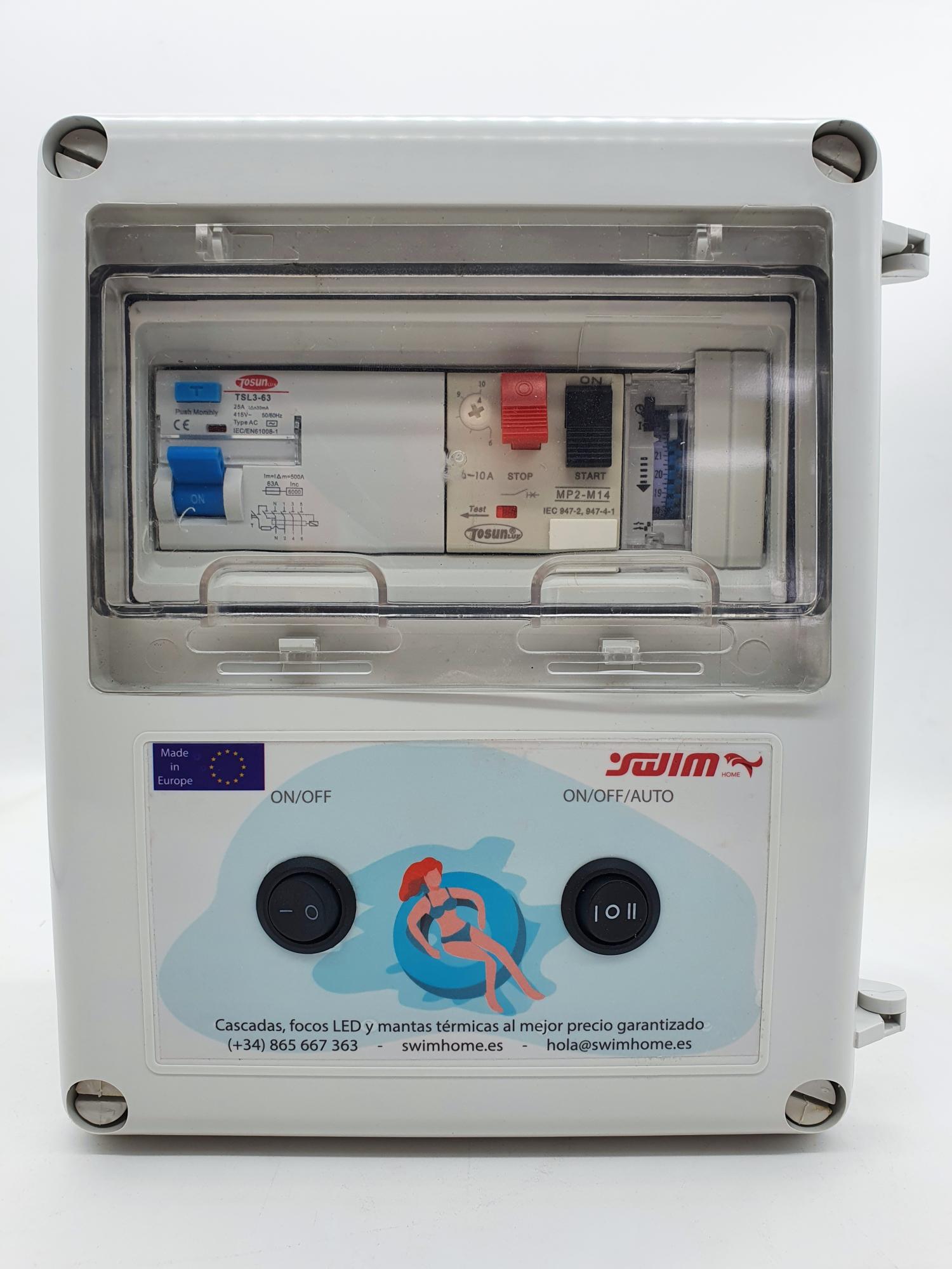 Cuadro Eléctrico Para Piscina Con Contactor Para Motor Trifásico De 1CV ...