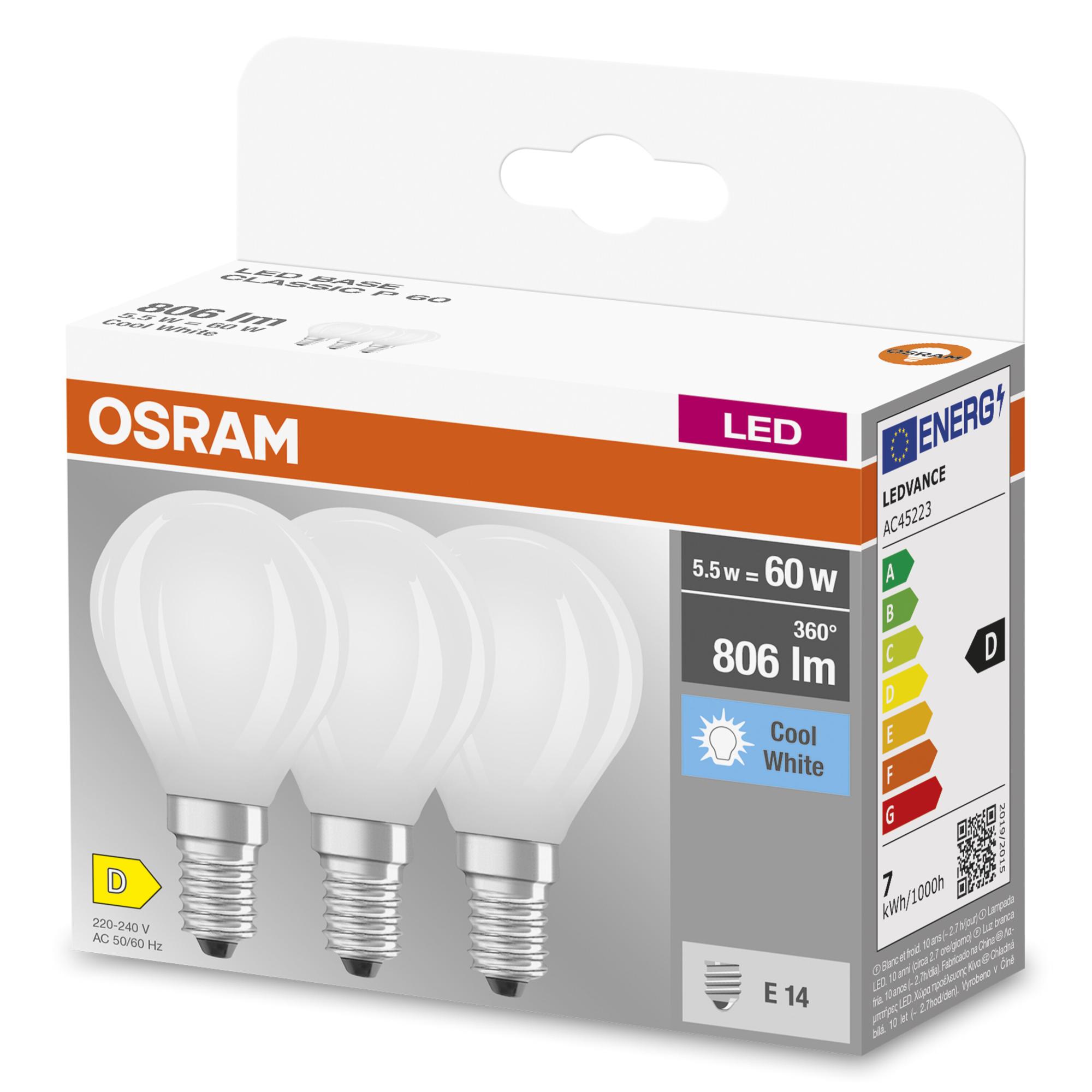OSRAM Lampe à filaments Star, E14-base, verre dépoli ,Blanc froid ... OSRAM Lampe à filaments Star, E14-base, verre dépoli ,Blanc froid ...
