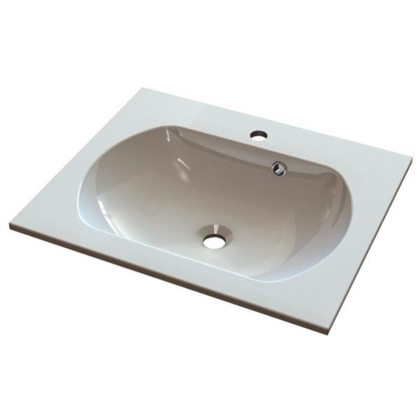 Nemo Start Neva Plan lavabo pour meuble 60x50x1.5cm avec une vasque ...