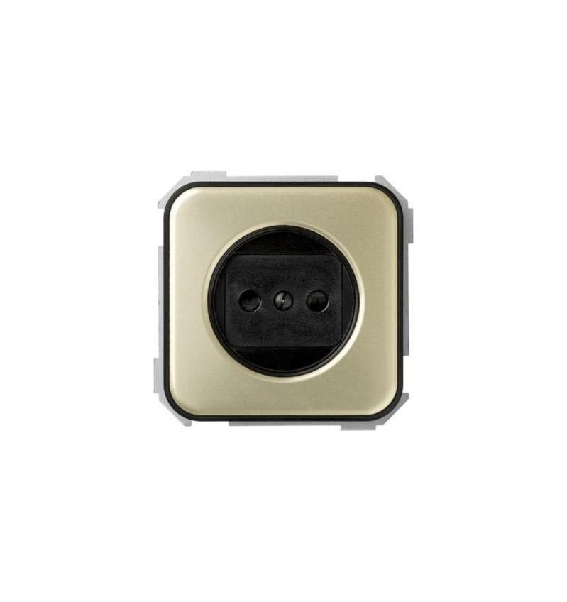 Prise de courant 2P sécurité Simon 31 marron décorée - SIMON | Leroy Merlin