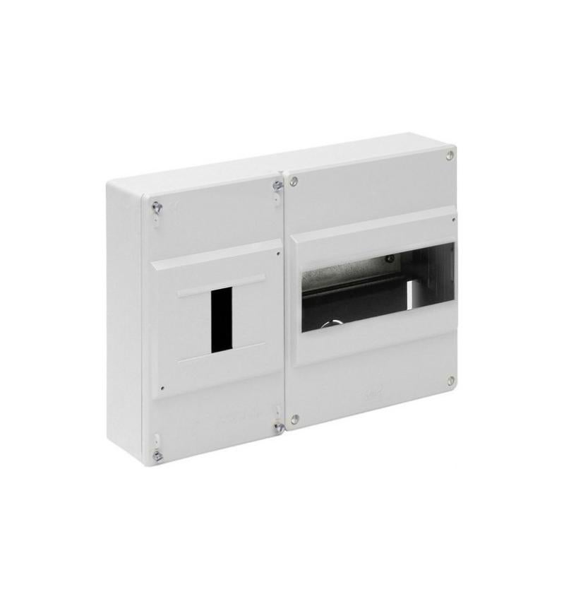 Cassetta di distribuzione superficiale 8 elementi 4 piombabili 277x188x55mm avorio - SOLERA ...