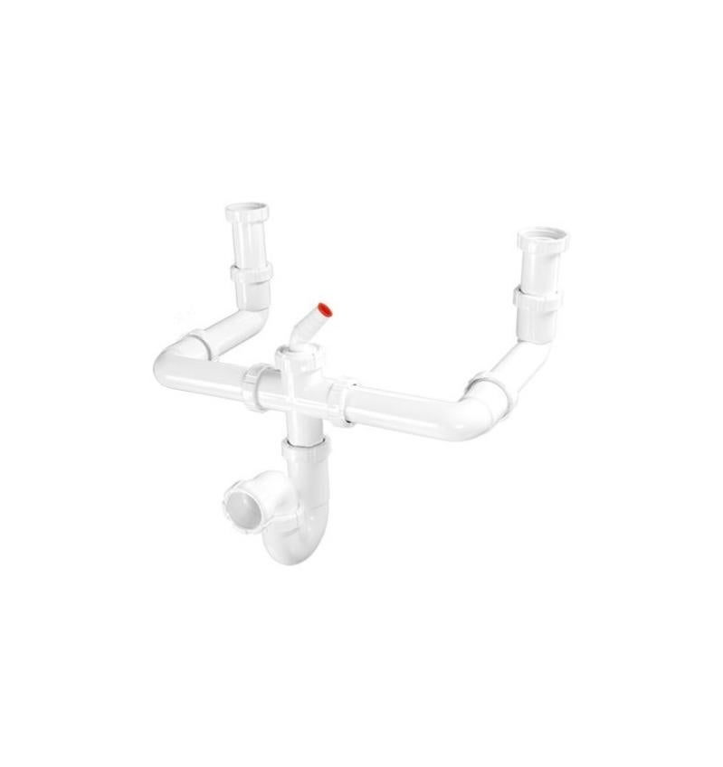 SIPHON COURBE DOUBLE R-127 AVEC RÉGULATION DÉCALÉE 1.1/2" - RIUVERT ...