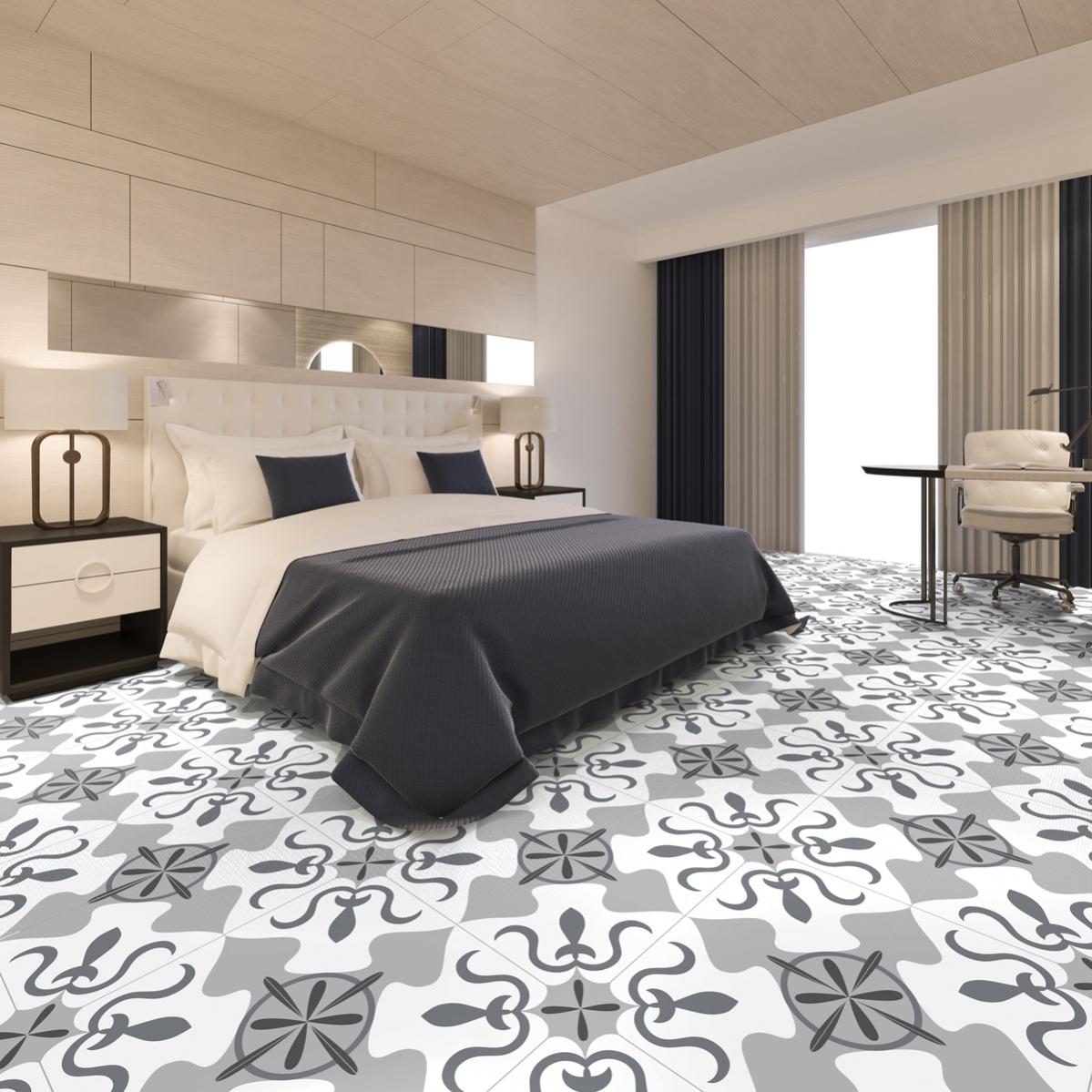 Stickers Sol Anti-dérapant avec Protection - SOL CARREAUX DE CIMENT ...