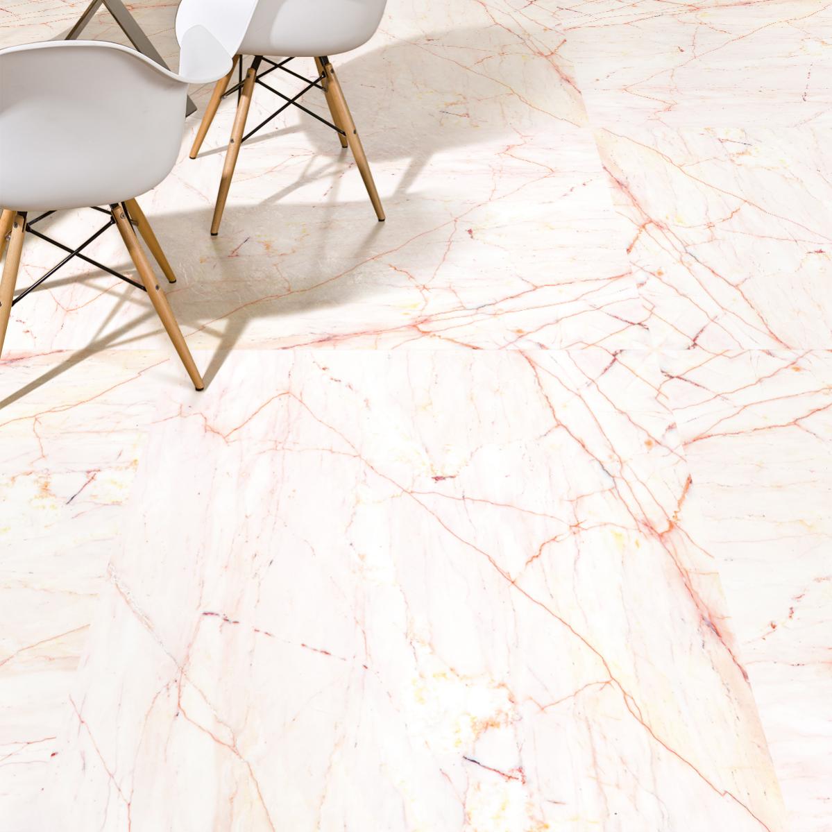 Stickers Sol Anti-dérapant avec Protection - SOL MARBRE ROSE TZIGANE ...