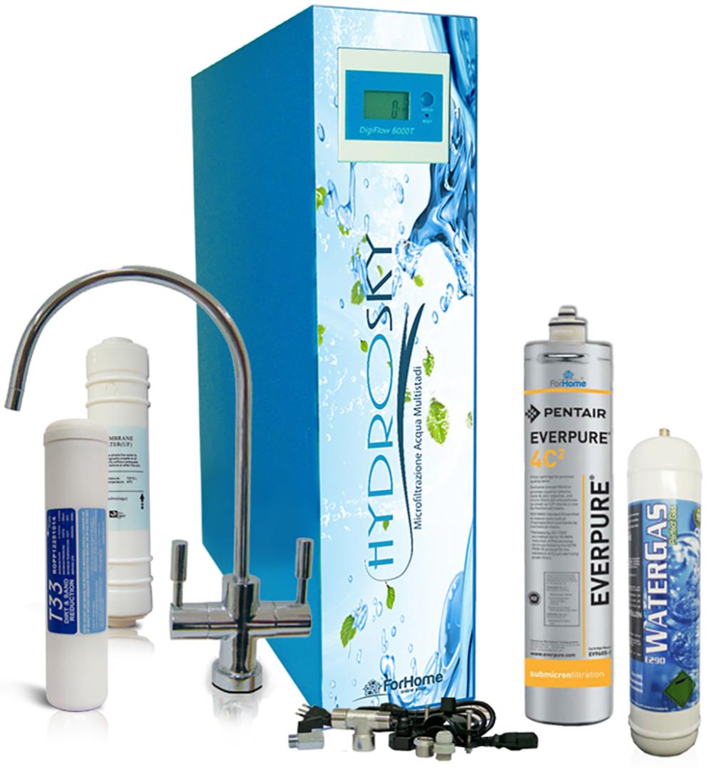 Depuratore Acqua HydroSky ForHome® Microfiltrazione Everpure Liscia ...