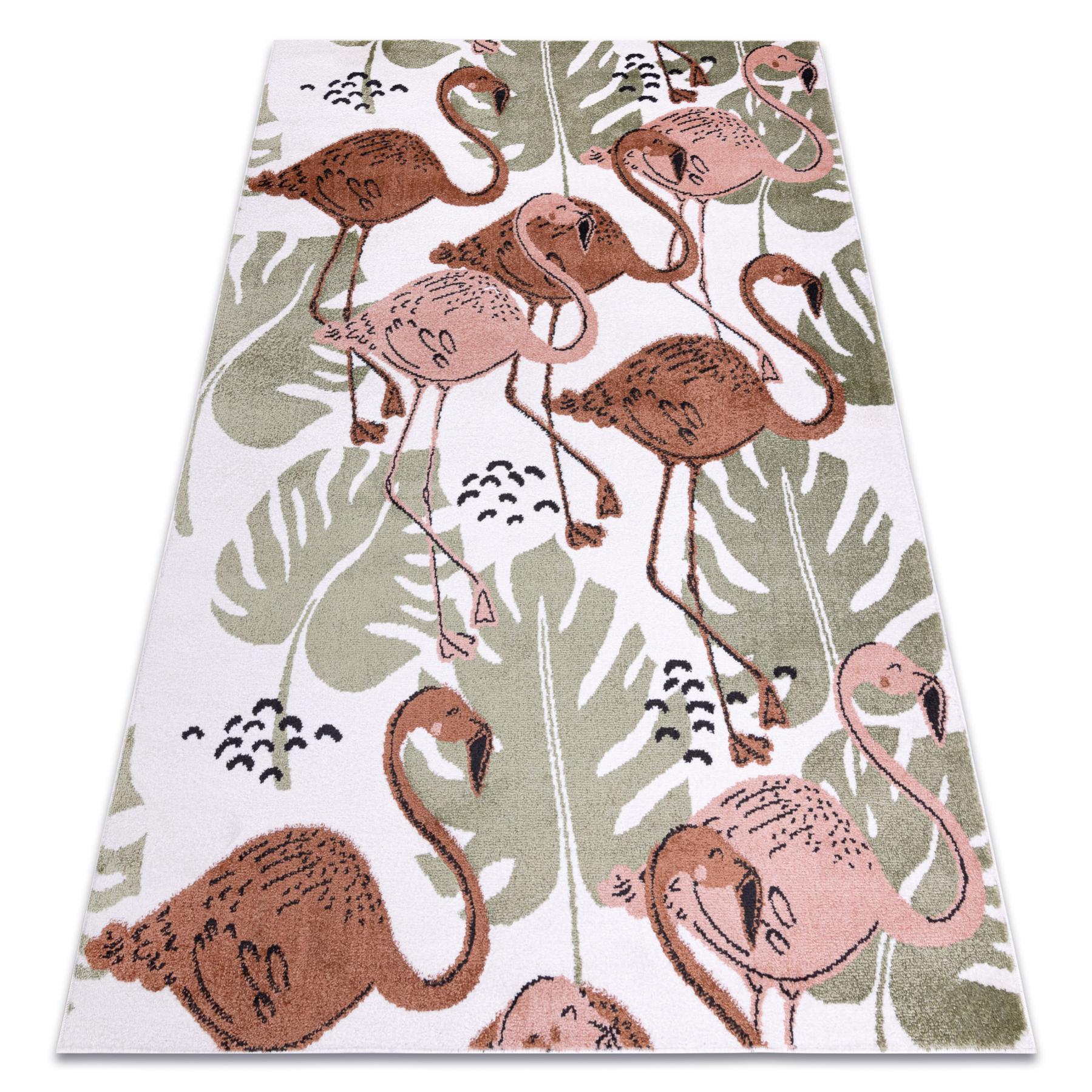 Alfombra FUN Flami para niños flamencos crema 160x220 cm | Leroy Merlin