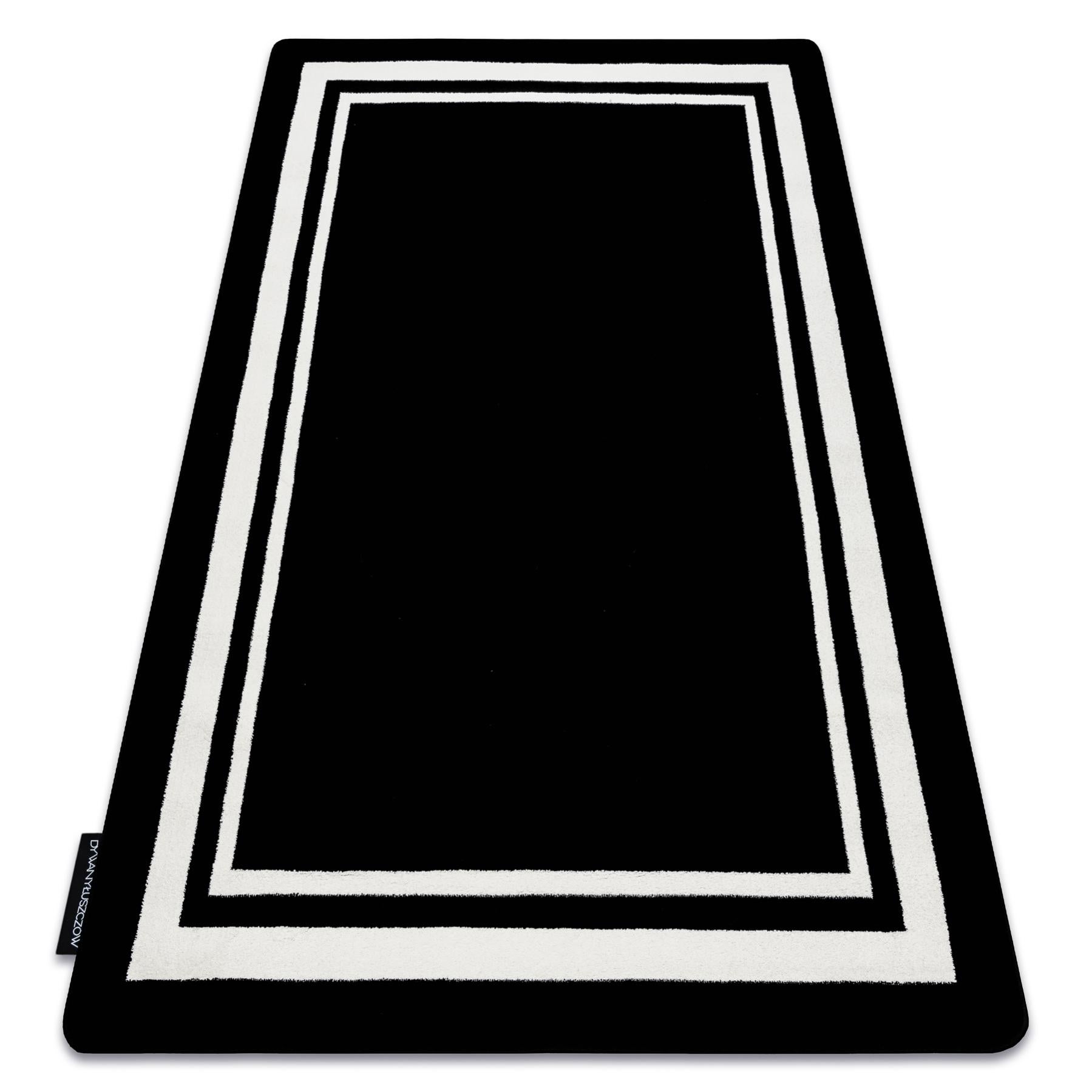Tapis HAMPTON Border cadre noir 200x290 cm | Leroy Merlin