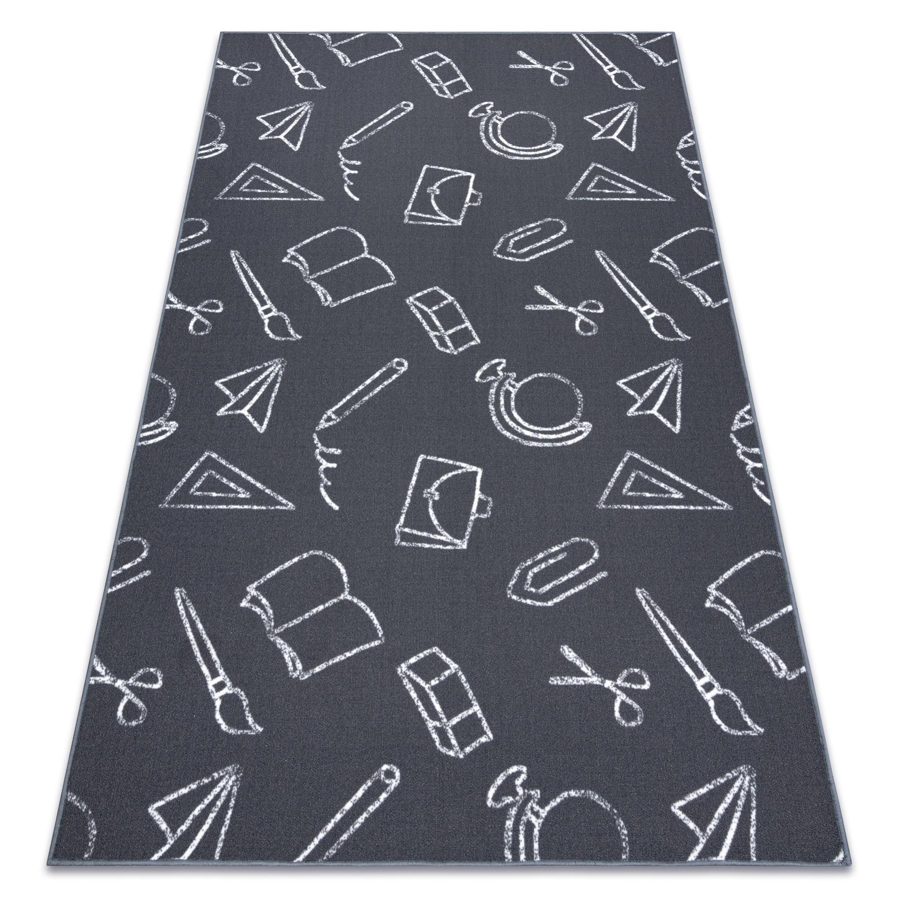 Moquette pour enfants SCHOOL école gris 100x200 cm | Leroy Merlin