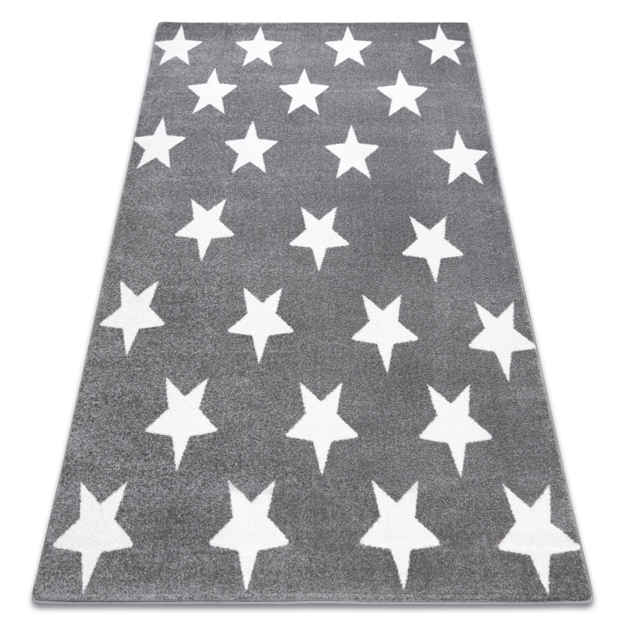 Alfombra SKETCH - FA68 gris/crema - Estrellitas Estrellas 180x270 cm | Leroy Merlin