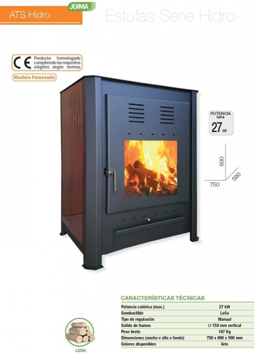 JOIMA - Hidroestufa De Leña Para Radiadores Modelo ATS Hidro 27 kW ...