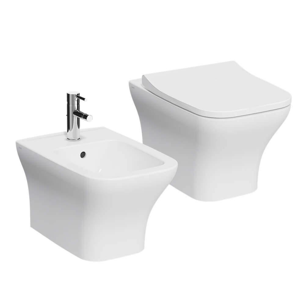 Sanitari sospesi Vitra MIa Square wc rimless e bidet | Leroy Merlin