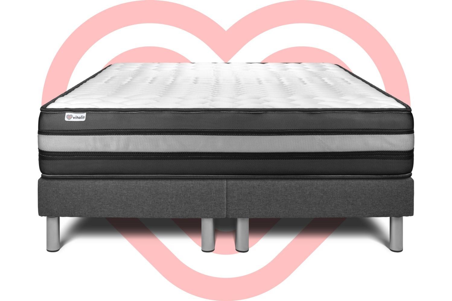 Ensemble matelas 180 x 200 cm VITAL POWER ZEN - Mousse polyuréthane à mémoire de forme - Ep. 24 ...