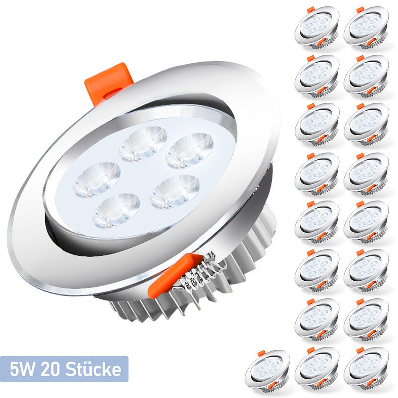Set De 20 Spots Encastrables Spot Led Spot Encastrable Au Plafond Ip44
