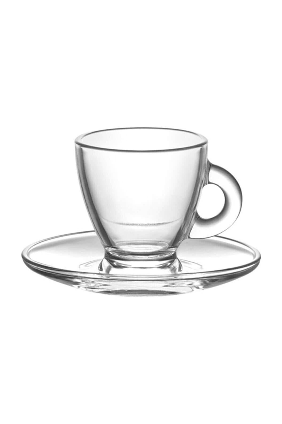 Lot de 6 tasses de café avec sous tasse Andre 95cl Verre Transparent ...